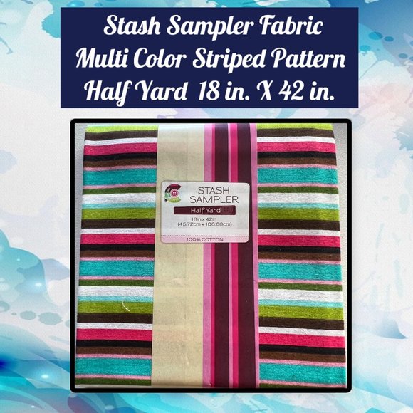 Office | 315 Multi Color Stripe Stash Sampler Fabric Half Yard | Poshmark